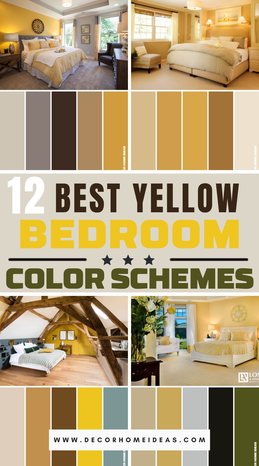 12 creativas combinaciones de colores amarillos para un dormitorio ...