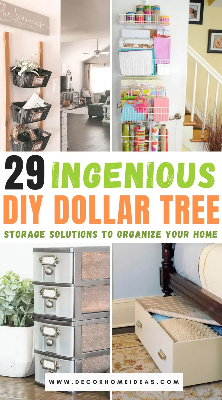 29 ingeniosas soluciones de almacenamiento DIY Dollar Tree para ...