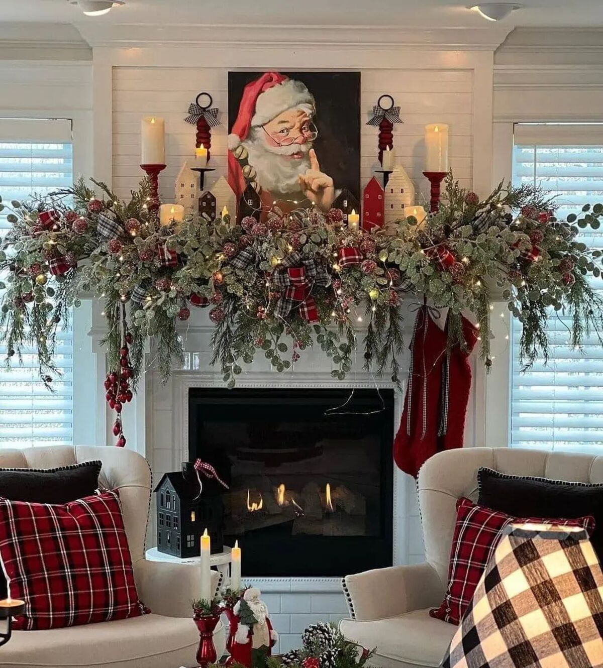 21 ideas para decorar la chimenea de Navidad y alegrar las fiestas - Nidmur